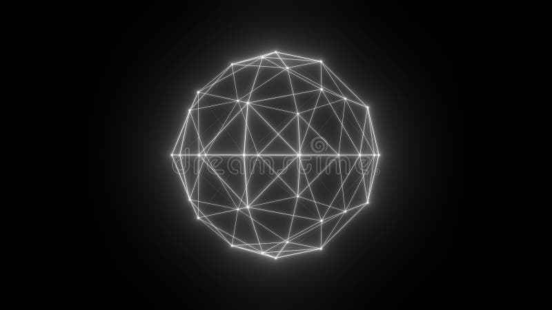 Sphere Hud Element Plexus Style Connecting Lines And Dots Stock