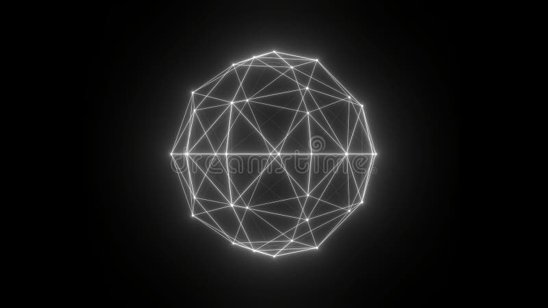 Sphere Hud Element Plexus Style Connecting Lines And Dots Stock