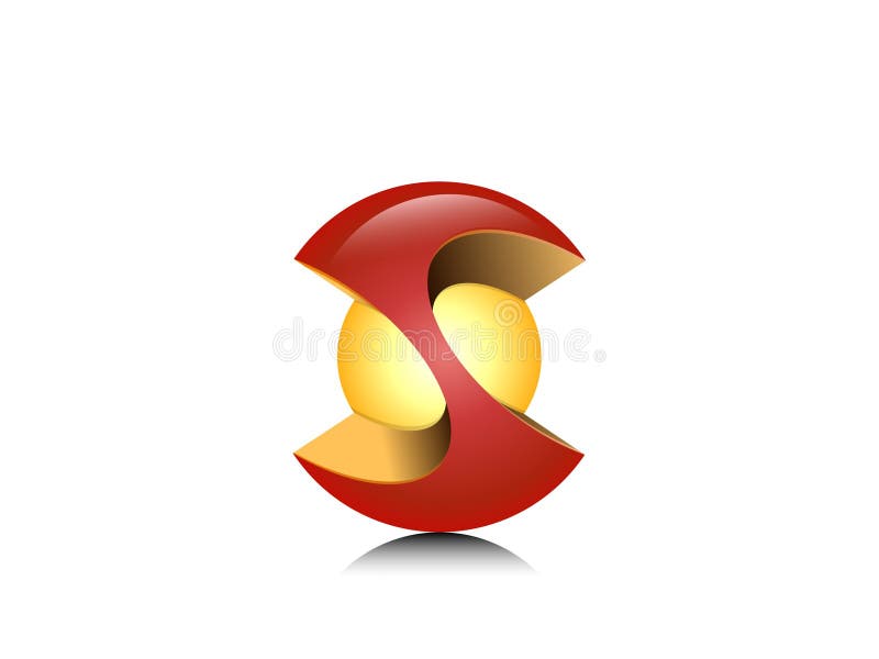 Sphere Icon with a Red Shell and a Yellow Core Stock Vector ...