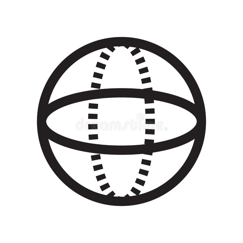 Sphere Icon Vector Sign and Symbol Isolated on White Background, Sphere ...