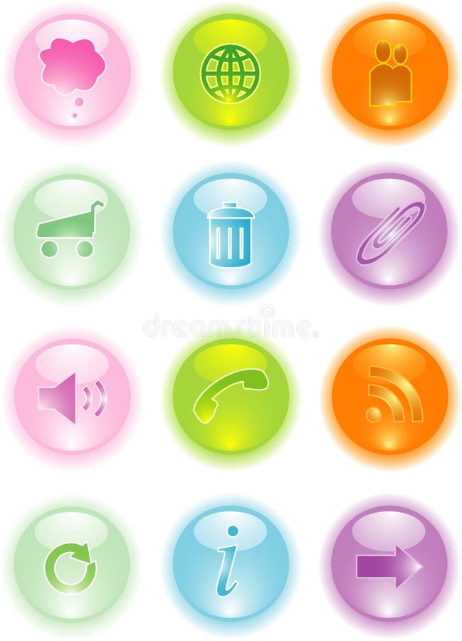Sphere icons stock illustration. Illustration of internet - 7375348
