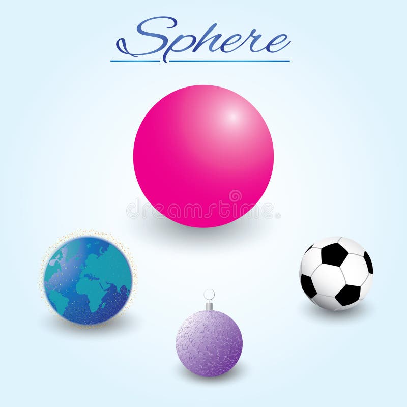 Sphere. Image of Volumetric Geometrical Figure with Examples of Such ...