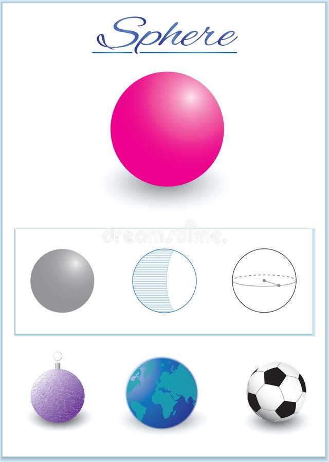 Sphere. Image of Volumetric Geometrical Figure with Examples of Such ...