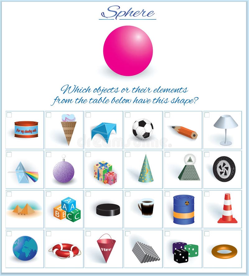 Sphere. Image of Volumetric Geometrical Figure with Examples of Such ...