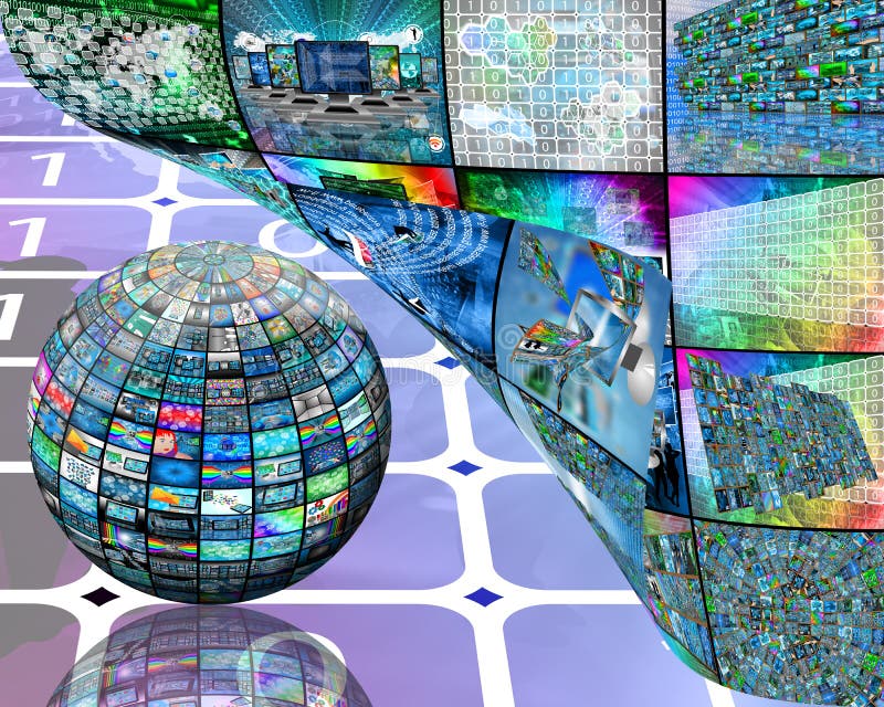 Sphere and images stock illustration. Illustration of silhouettes ...