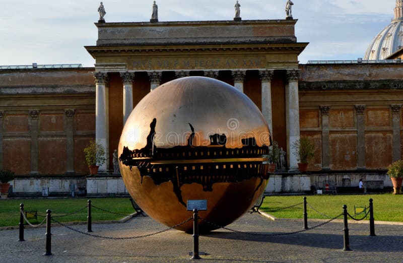 The Sphere Inside The Sphere Editorial Image - Image of bronze, ball ...