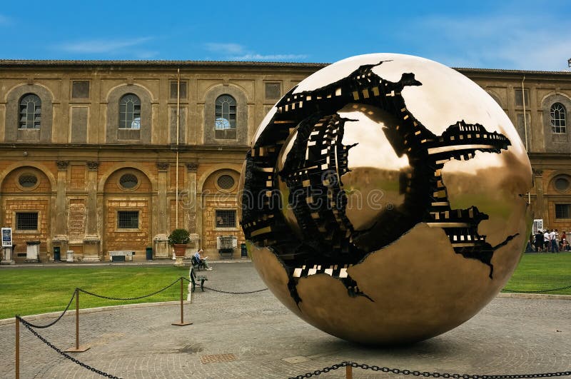 The Sphere Inside the Sphere Editorial Image - Image of bronze, ball ...