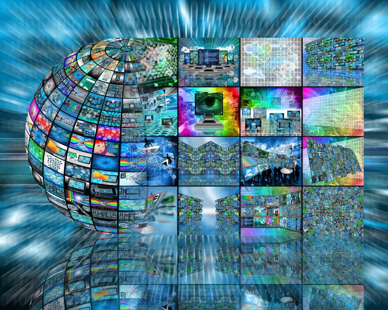 Internet collage stock photo. Image of binary, hdtv, presentation ...