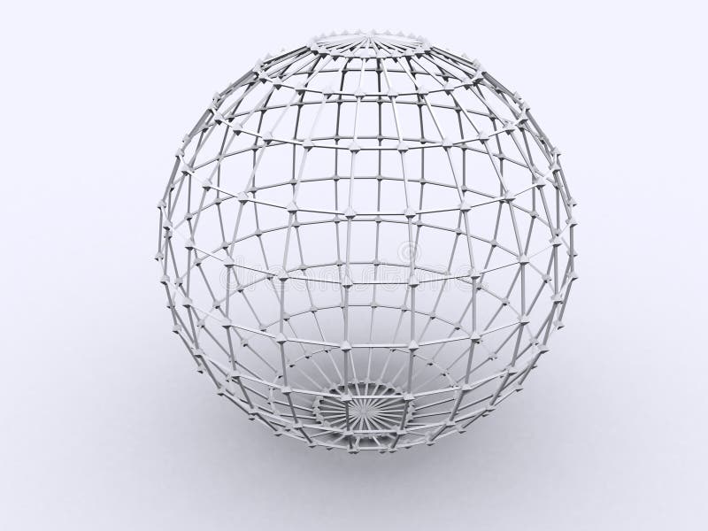 Sphere in Lattice stock illustration. Illustration of link - 103941