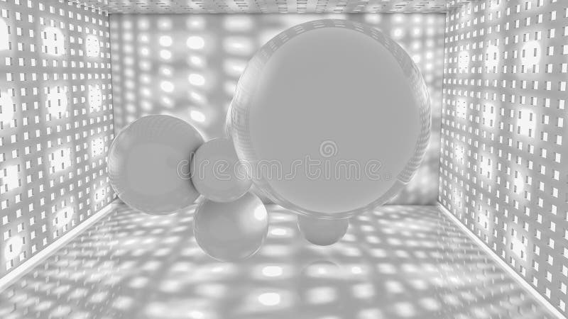 Sphere on a Light Gray. Three-dimensional Illustration. 3d Render Stock ...