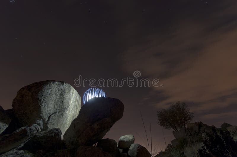 Sphere of Light on the Rocks Stock Photo - Image of nature, dark: 64139360