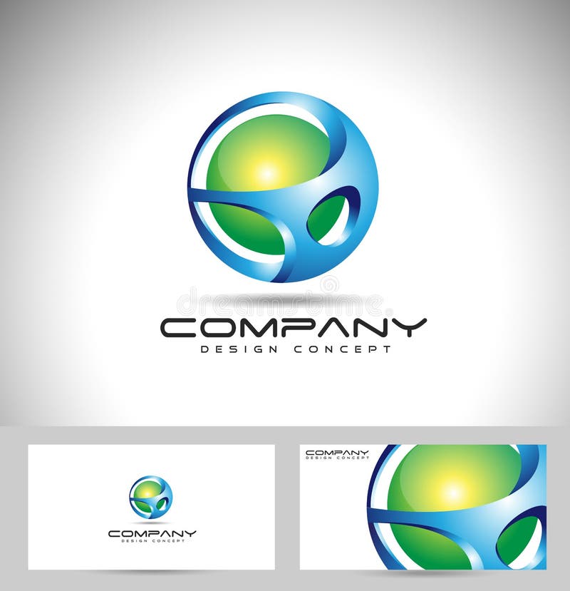 3D Sphere Logo stock illustration. Illustration of sphere - 27438218