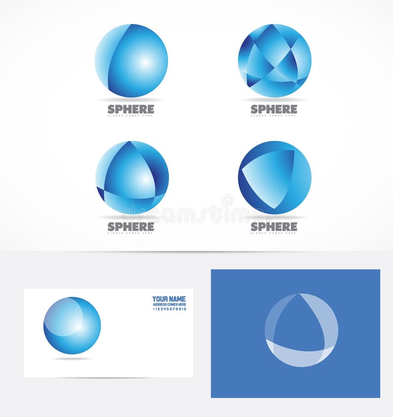 Sphere logo icon set stock vector. Illustration of silhouette - 61061136