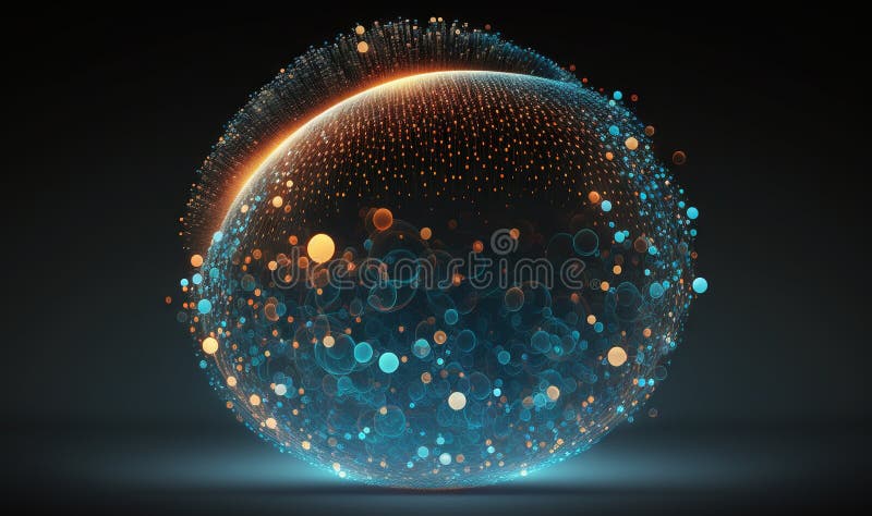 A Sphere with a Lot of Small Dots on the Surface Stock Illustration ...