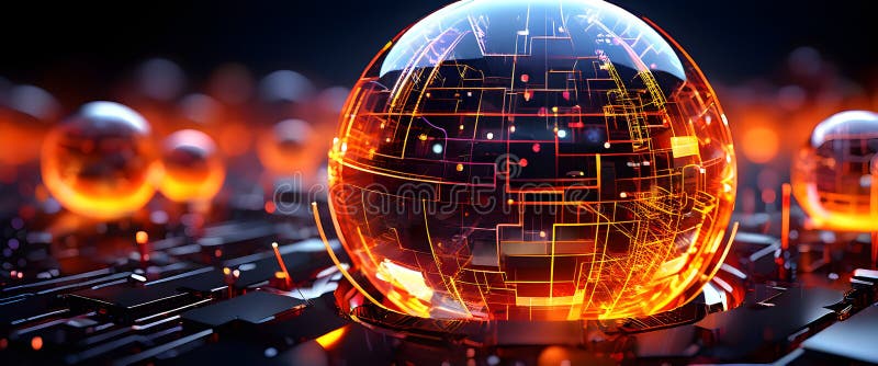 Sphere with Low Poly Geometric Web Lines, Centered Stock Photo - Image ...