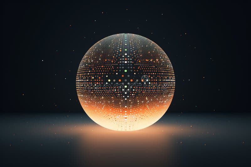 Sphere Made from Data Visualization and Dots Illustration Stock ...