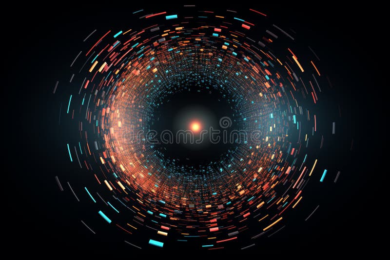 Sphere Made from Data Visualization and Dots Illustration Stock ...
