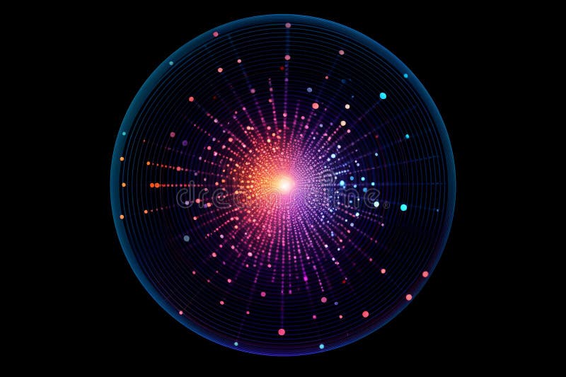 Sphere Made from Data Visualization and Dots Illustration Stock ...