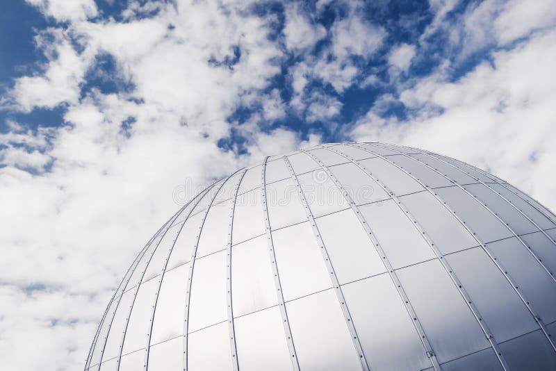 Sphere Made of Metal Plates, High-tech Structure Stock Photo - Image of ...