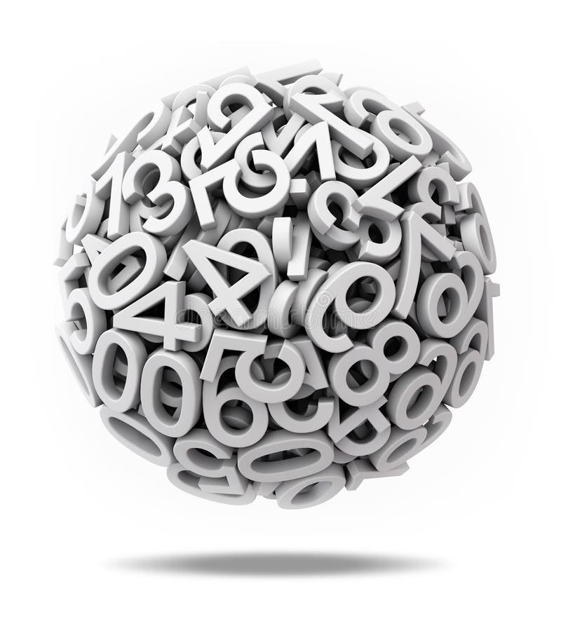 Number Sphere Ball Counting Learning Math Accounting Stock Illustration ...