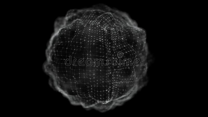 Sphere Made Up Of Points And Lines Network Connection Structure Big