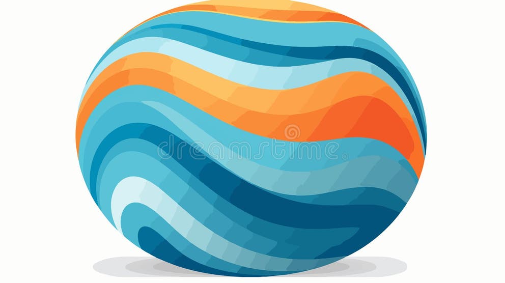 The Sphere Made of Wavy Stripes Stock Vector - Illustration of ball ...