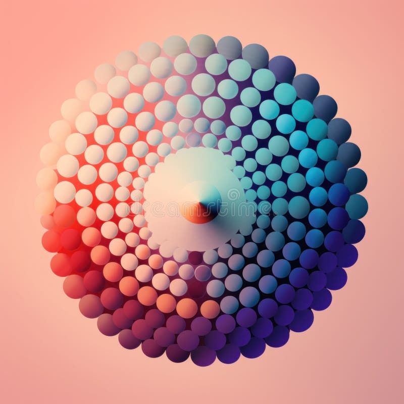 A Sphere with Many Different Colored Spheres in it. Generative AI Image. Stock Illustration ...