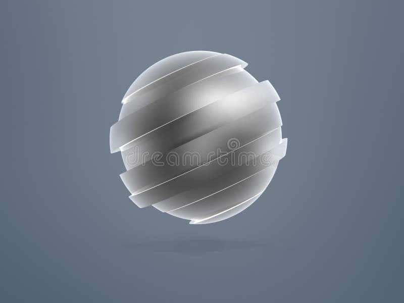 Sphere model sliced stock illustration. Illustration of splice - 17524995