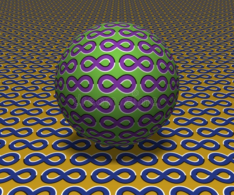 Sphere Moves Above the Surface. Abstract Objects with Infinity Symbols ...