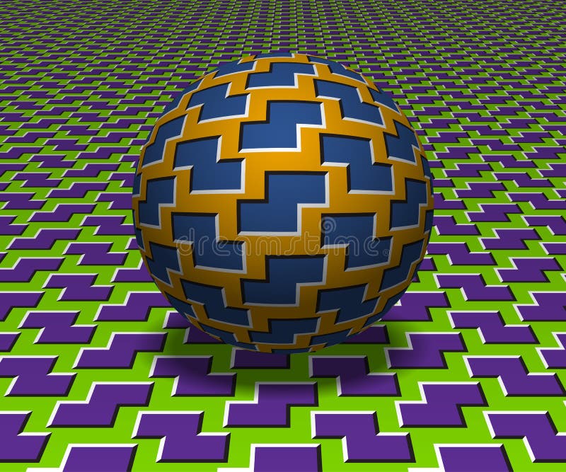 Sphere Moves Above the Surface. Abstract Objects with Zigzag Shapes ...