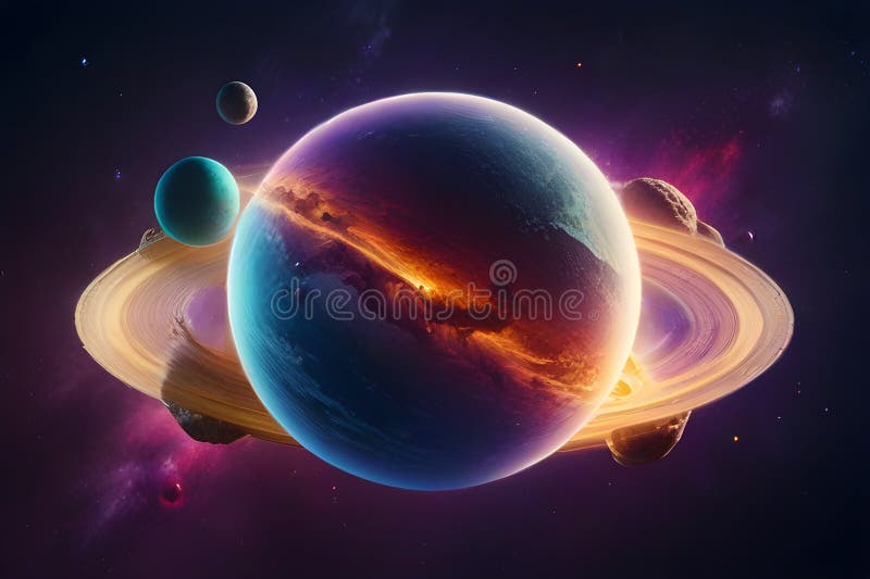 Sphere of a Night Planet in Outer Space. Element of the Solar System ...