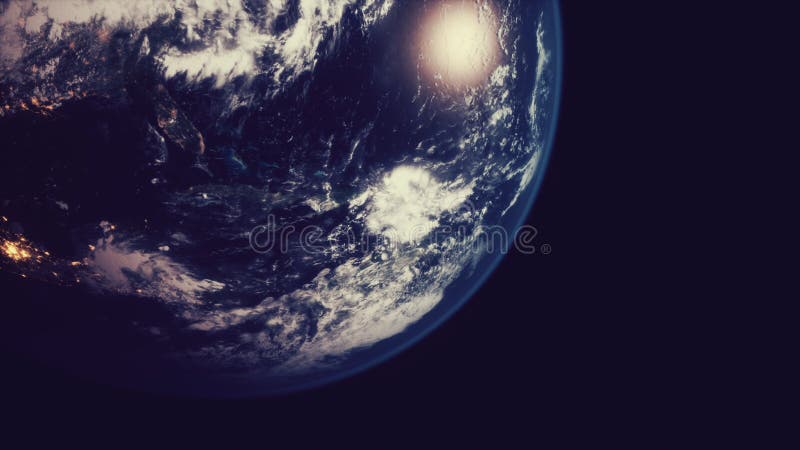 Sphere of Nightly Earth Planet in Outer Space Stock Footage - Video of ...