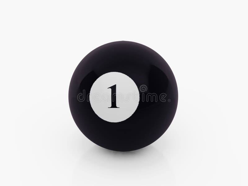 Sphere number one stock illustration. Illustration of snooker - 7490465