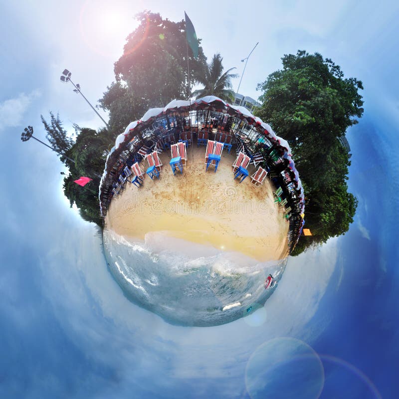 Sphere Panorama of Beach in Pattaya Thailand Stock Image - Image of ...