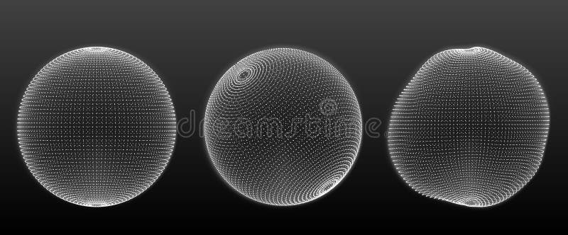 Sphere Particle Dot Wireframe Compositions Stock Vector - Illustration ...