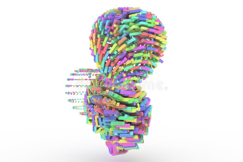 Colorful 3D Rendering. Made Up from Alphabetic Character Sphere Stock ...