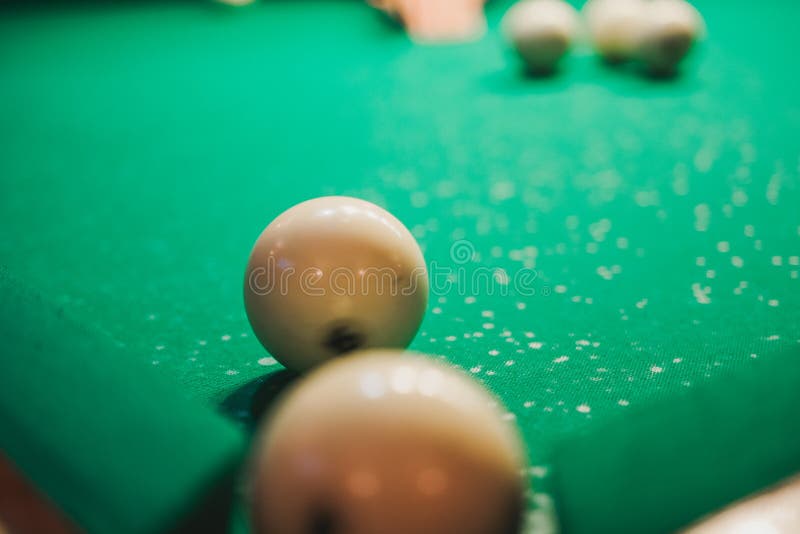 Sphere for Playing Billiards. Billiard Table. Gambling Billiards Stock ...