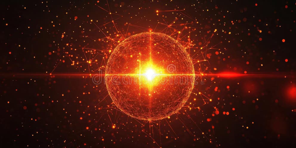 Sphere Plexus Illuminate Concept, Illustrates the Connection of Points ...