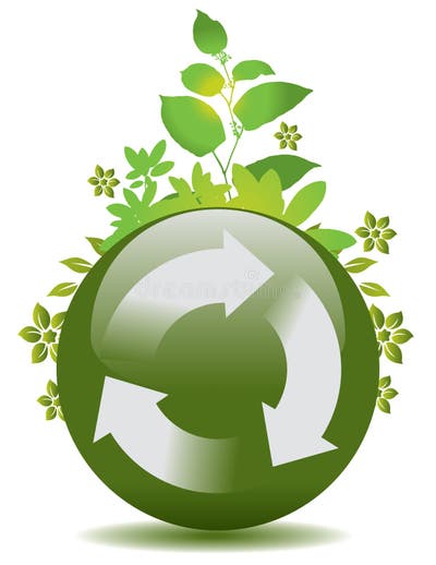 Sphere with recycle arrows stock vector. Illustration of shadow - 8651582