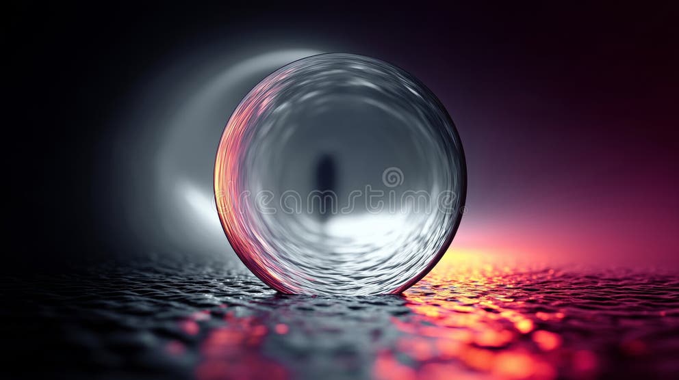 Sphere Reflection Light Shadow Mystery and Depth Stock Image - Image of ...