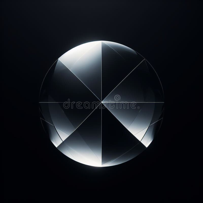 Sphere with Refraction Light and Holographic Effect on Dark Background ...