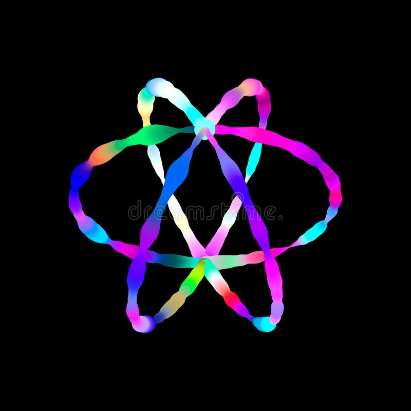 Sphere from Rings. Isolated on Black Background. Vector Colorful ...