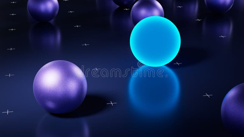 Sphere Rolling through Dark Environment. Concept of Progress. 3d ...