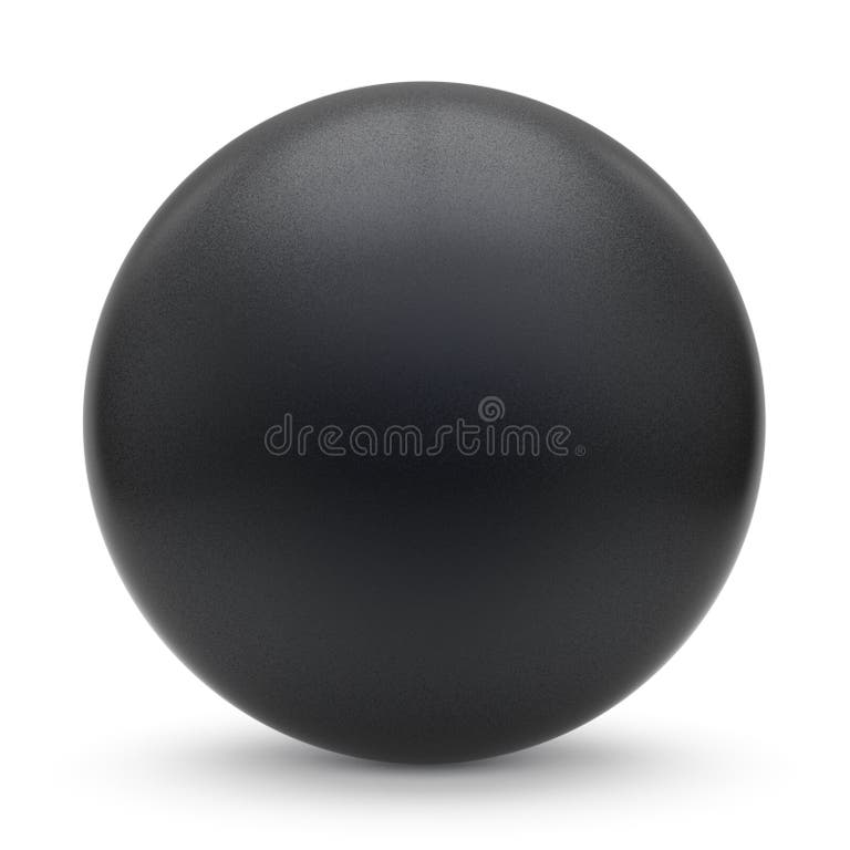 Sphere Round Button Black Matted Ball Basic Circle Geometric Stock ...