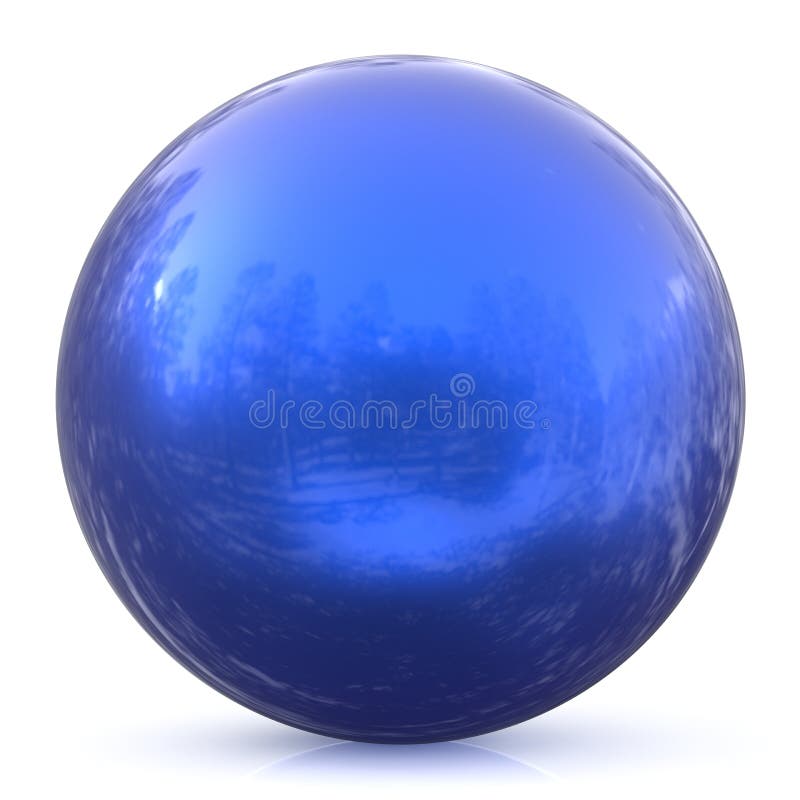 Sphere Round Button Blue Ball Basic Circle Geometric Shape Stock ...