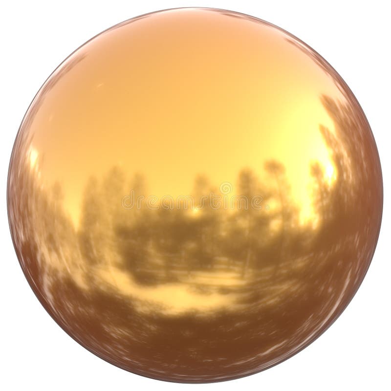 Sphere Round Button Golden Ball Basic Circle Geometric Shape Stock ...
