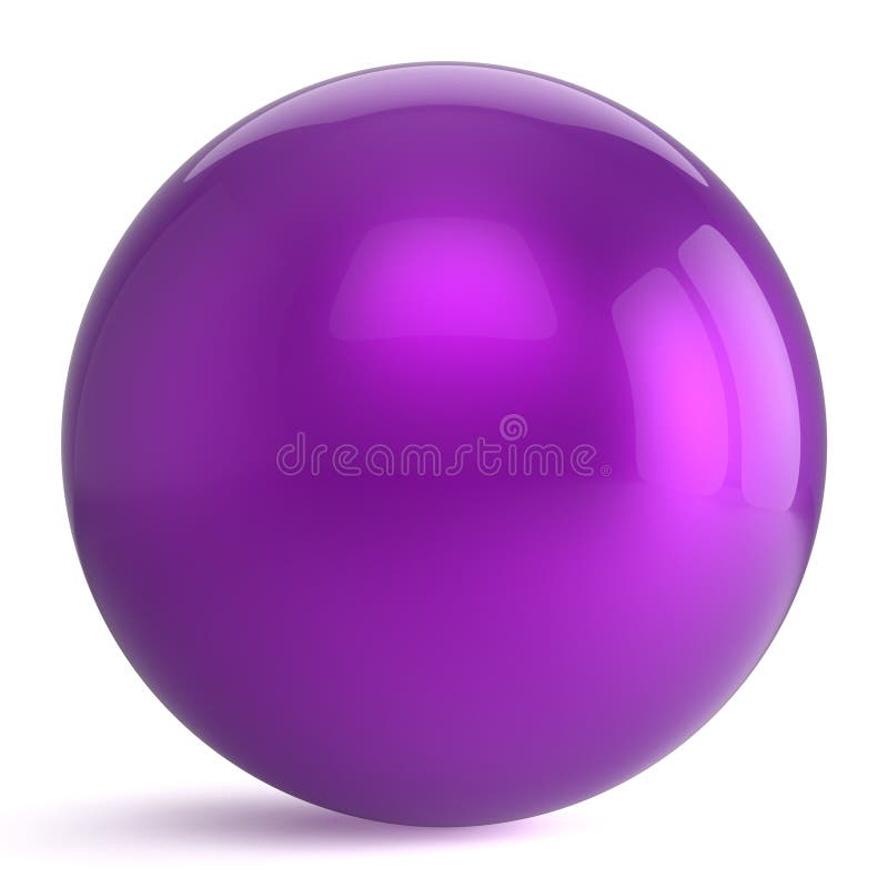 Purple Sphere Round Button Ball Basic Circle Geometric Shape Stock ...