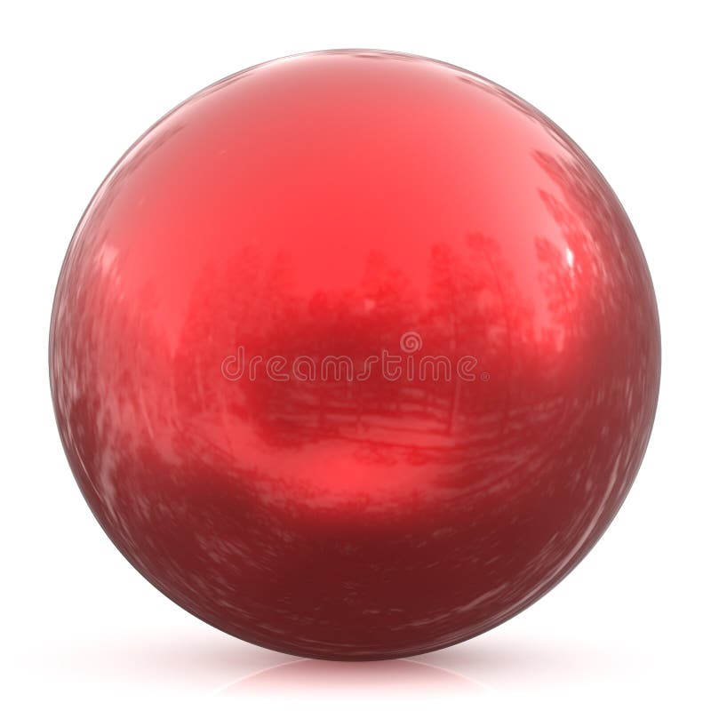 Sphere Round Button Red Ball Basic Circle Geometric Shape Stock ...
