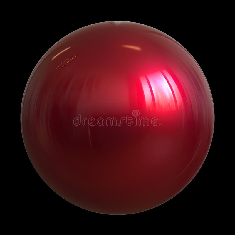 Sphere Round Button Red Basic Ball Circle Geometric Shape Stock ...