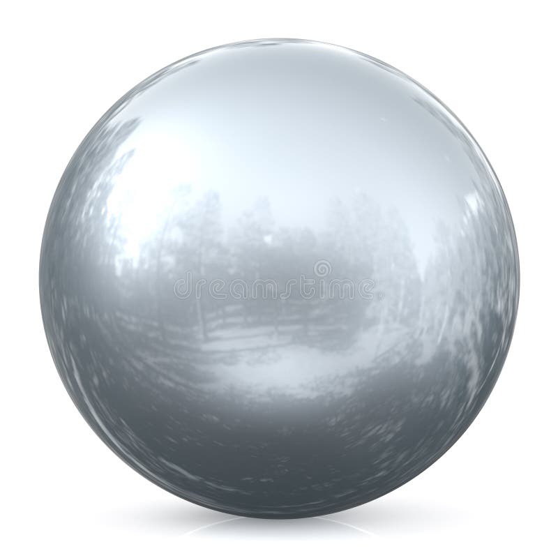 Silver Sphere Round White Button Ball Basic Matted Metallic Stock ...